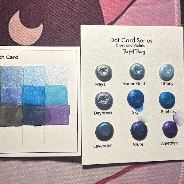 MICA DOTCARDS Handmade Watercolors Mica Metallic Dot Cards Sample Sets ...
