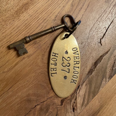 Custom Hand Stamped Hotel Room Key Tags Brass Key Chain Fob Brass Cow ...