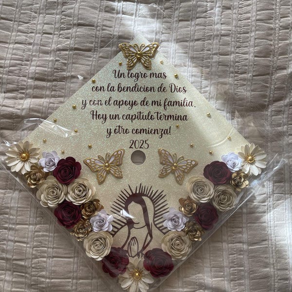 Graduation Cap Topper Girly Grad Topper Floral Graduation Handmade Grad ...