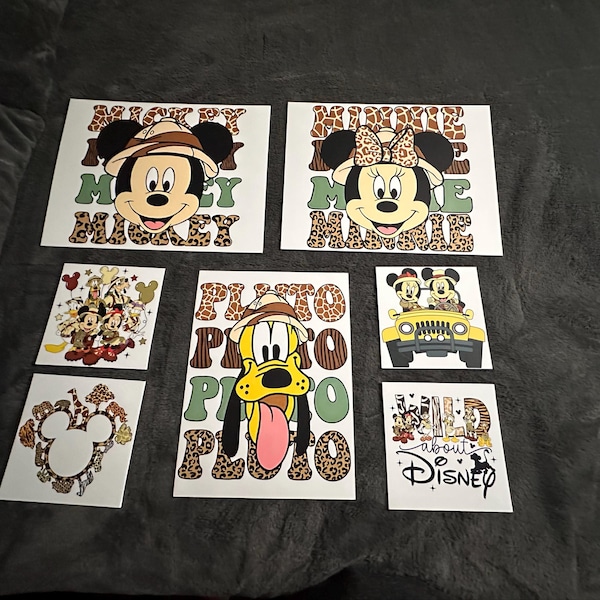 Disney Animal Kingdom Dtf Print, 2025 Safari Mickey Friends Dtf ...