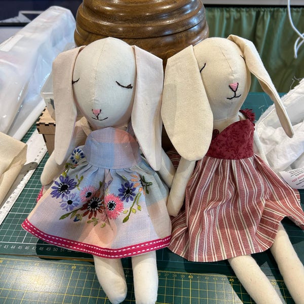 Bunny Soft Toy & Dress Sewing Pattern PDF Rabbit Plushie Pattern ...