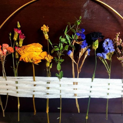 Wildflower Minimalist Boho Wreath Dried Flower Decor Eucalyptus Modern ...