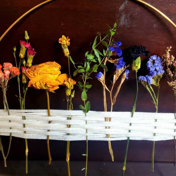 Wildflower Minimalist Boho Wreath Dried Flower Decor Eucalyptus Modern ...