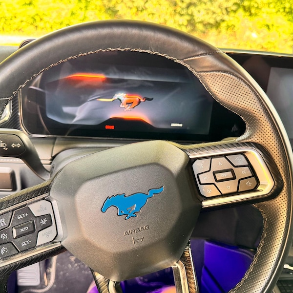 Ford Mustang Headrest Pony Outlines Decals (2) - Etsy