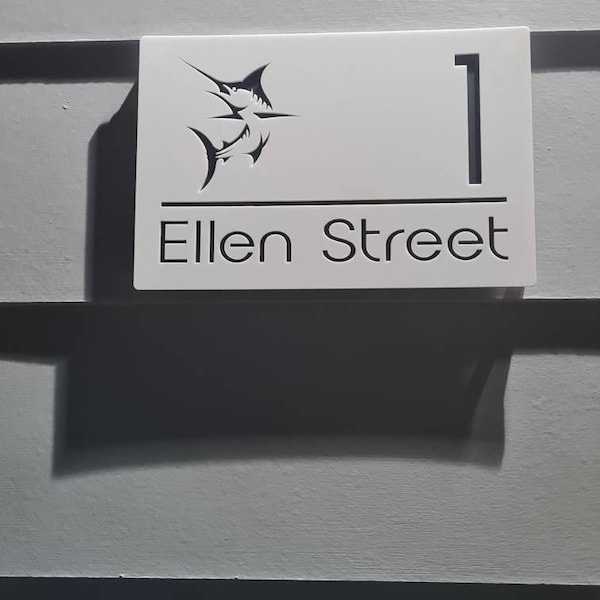 House Entry Signs or Fence Signs for Letterbox Numbers and Address ...