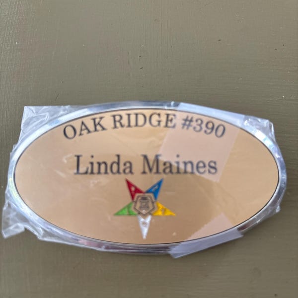 OES Wide Oval Members Badge(ordering Instructions in DESCRIPTION ...