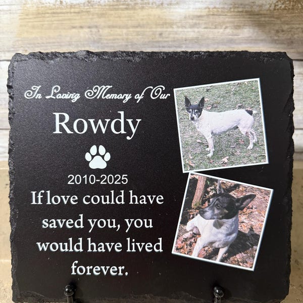 Personalized Pet Memorial Gift, Custom Pet Photo Glass Engraved, Pet ...