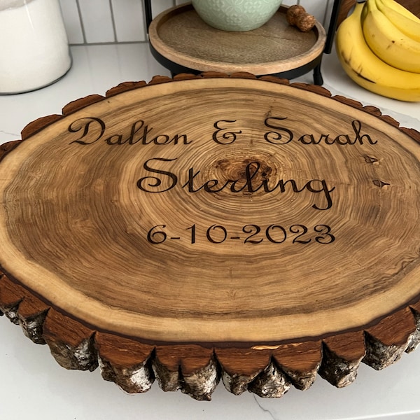 Log Slice Slab for Cake Stand, Cutting Board, Charcuterie, Food Serving ...