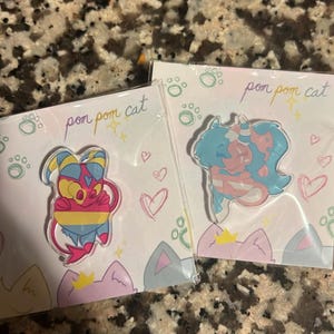 PRIDE Pins Husker Cat Demon Pansexual Pride Flag Heart Acrylic Pin - Etsy