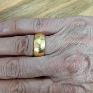 Natural Shape Solid Soft 24k Gold Ring - Etsy
