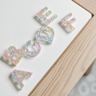 Handmade Epoxy Resin Alphabet Letters Set for Sensory Play and ...