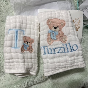 Fishing Personalized Baby Burp Cloths, Monogram, Embroidered, Baby Girl ...