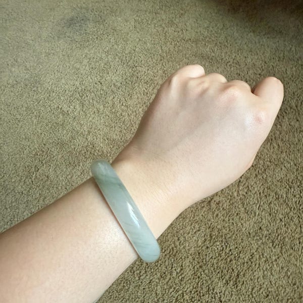 Certified Natural Burma Jadeite Bangle: Vintage Gemstone, Good Luck ...