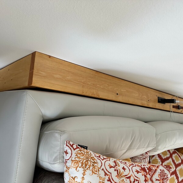 Powered Wood Console Table 5 Inches Deep | Behind the Sofa Table With ...