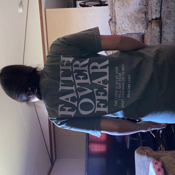 Faith Over Fear Christian Shirt ,christian Comfort Colors Shirt ,jesus ...