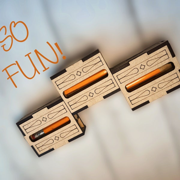 Magic Pencil Box Laser Cutter Plans SVG DXF PDF - Etsy