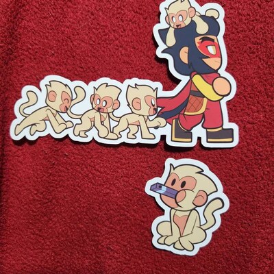 LMK Macaque and Monkeys 3 Inch Tall Matted Sticker - Etsy