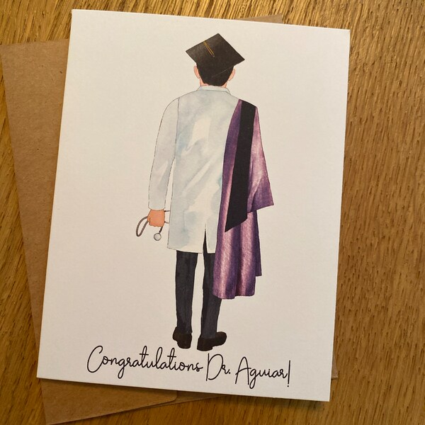 Medical School Graduation Card, New Doctor Card, Residency ...