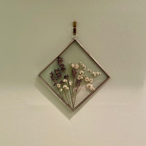 Framed Wall Art Set of 3 Pressed Flower Frame Hanging Floral Décor 812 ...