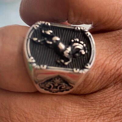 Mens Ruby Ring,ruby Silver Ring,eagle Figure Ring,red Stone Ring ...