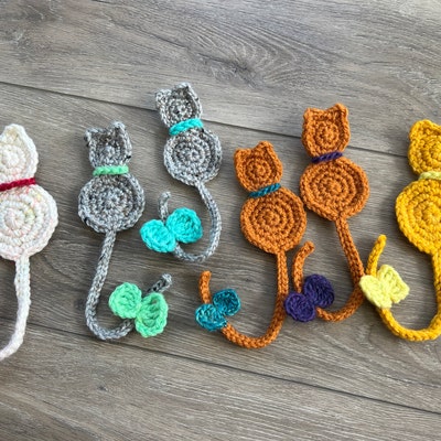 Crochet Cat Bookmark Pattern - Etsy
