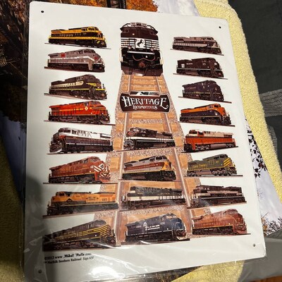 UNION PACIFIC RAILROAD Diesel Train Sign Heritage Daniel Edwards ...