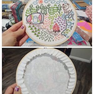 Stick & Stitch Embroidery Pattern, Spring Motifs, Folk Art, Stitched ...