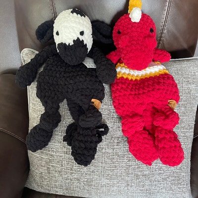 Crochet Monster Snuggler, Monster Plush, Emotional Support Monster ...