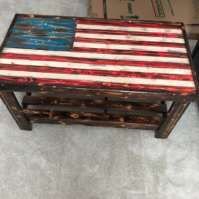 American Flag Coffee Table - Etsy