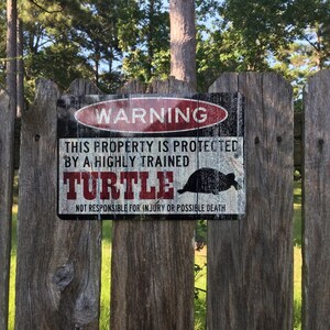 Turtle Sign,funny Metal Signs,turtle Accessories,turtle Warning Sign ...