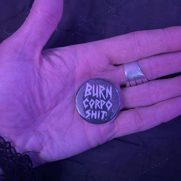 Burn Corpo Shit Cyberpunk 2077 Button Pin Badge - Etsy