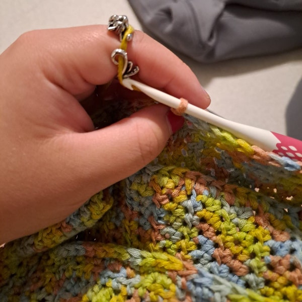 Yarn Tension Ring for Knitting or Crochet- Adjustable - Yarn Guide ...