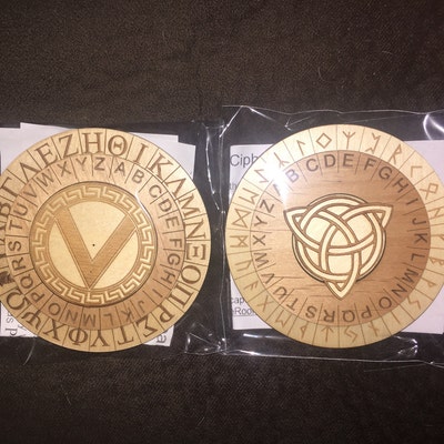 Runes Cipher Wheel for Escape Rooms Decoder Disk Laser Engraved ...
