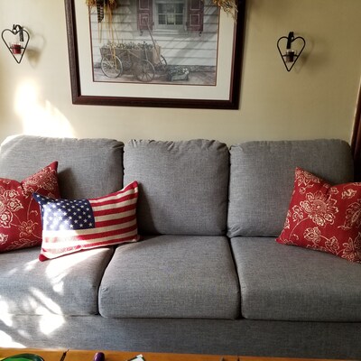 French General Aviary Toile Bird Blue Indigo Ivory Throw Pillow Cover ...