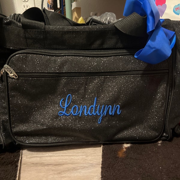 Pink Glitter 17 Personalized Bag With Shoe Compartment, Dance Bag ...
