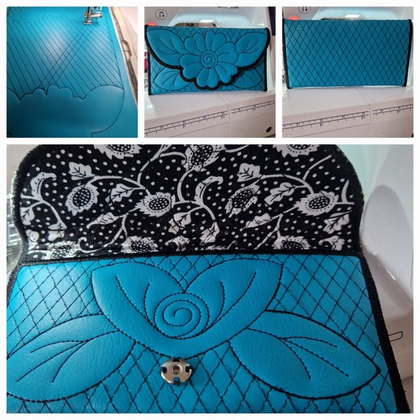 In the Hoop Zipper Bag Circles Machine Embroidery Designs ITH Cosmetic ...