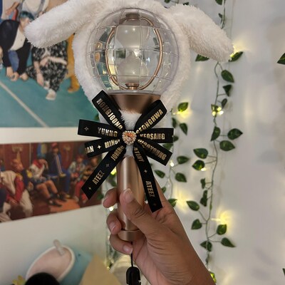 SEVENTEEN SVT Caratbong Ribbon Bow Keychain Pendant Light Stick Lanyard ...