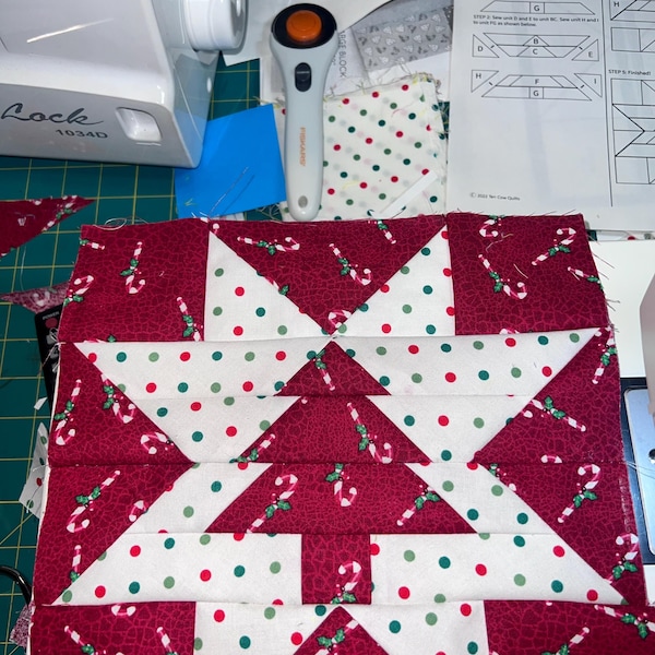 Triangle Log Cabin Foundation Paper Piecing Pattern, FPP, Quilt Block ...