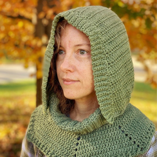 The Archers Hood - Crochet PDF Pattern Tutorial - Hooded Cowl - Fall ...