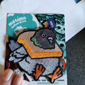 Fat Bread Pigeon Iron-on Patch - Etsy