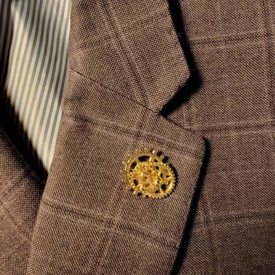 Bronze Steampunk Tie Clip Clockwork Tie Bar Made From Watch Parts Brass ...