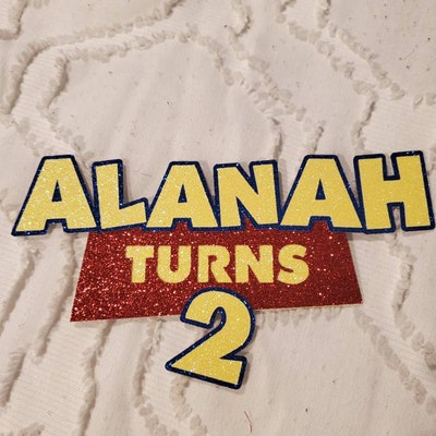 Personalized Toy Story Inspired Name With Number Glitter Die Cut/party ...