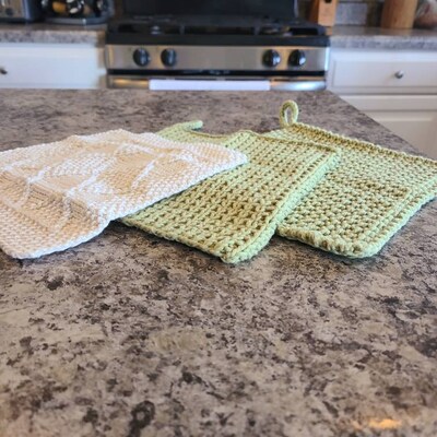 KNITING PATTERN Macrame Cord Trivet Easy Summer Knitting Project - Etsy