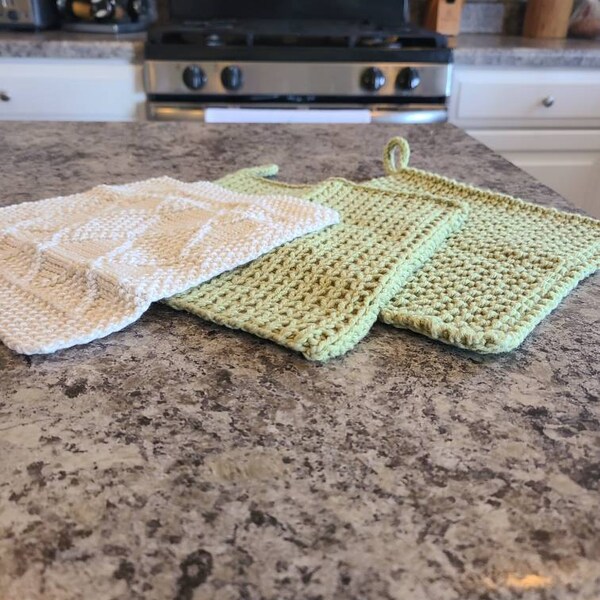 KNITING PATTERN | Macrame Cord Trivet - Easy Summer Knitting Project - Etsy