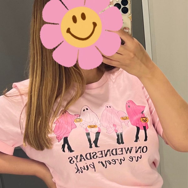On Wednesday We Wear Pink Ghost Sweatshirt, Mean Girls Ghost Shirt ...