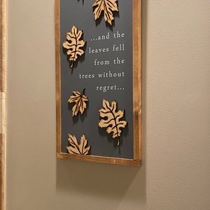 Fall Wood Sign, Fall Leaves, Fall Home Decor, Lasercut Wood Sign, Signs ...