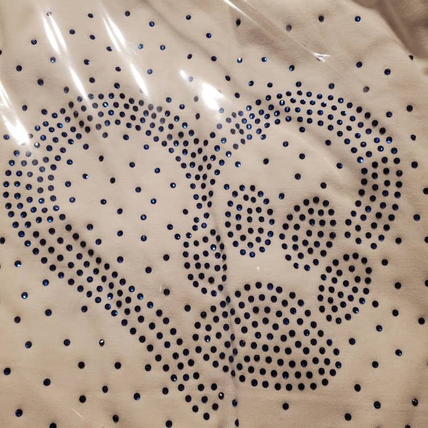 Paw With Heart Scattered Rhinestone Templates Digital Download, Svg ...