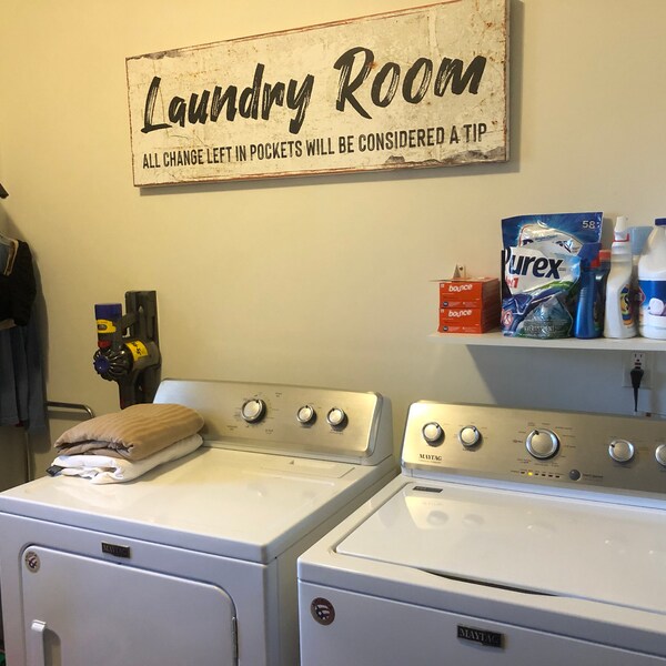 Laundry Sign Custom | Laundry Art Funny | Personalized Laundry Room ...