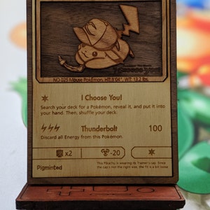 Custom Wooden Pokemon Cards | Etsy