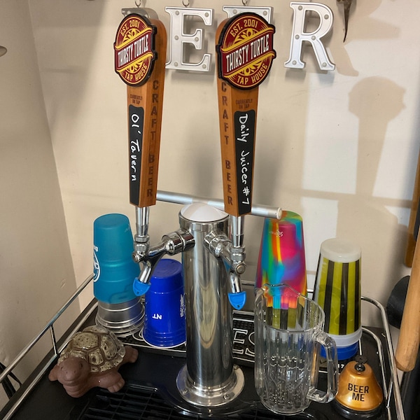 Custom Beer Tap Handle-banner Edition - Personalized Kegerator Tap ...